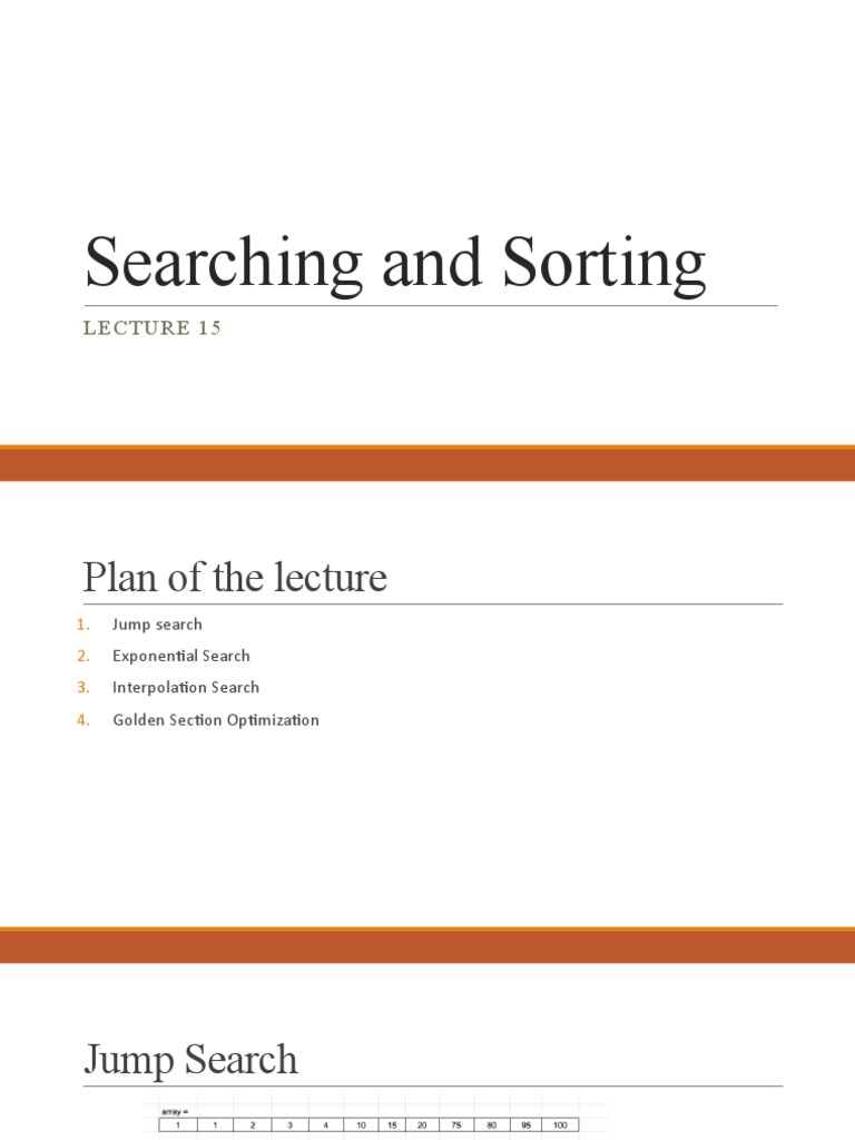 Searching and Sorting | PDF
