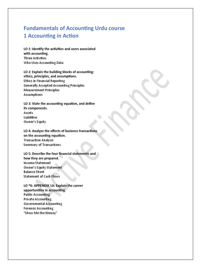 Accounting Fundamentals in Urdu | PDF | Debits And Credits | Deferral