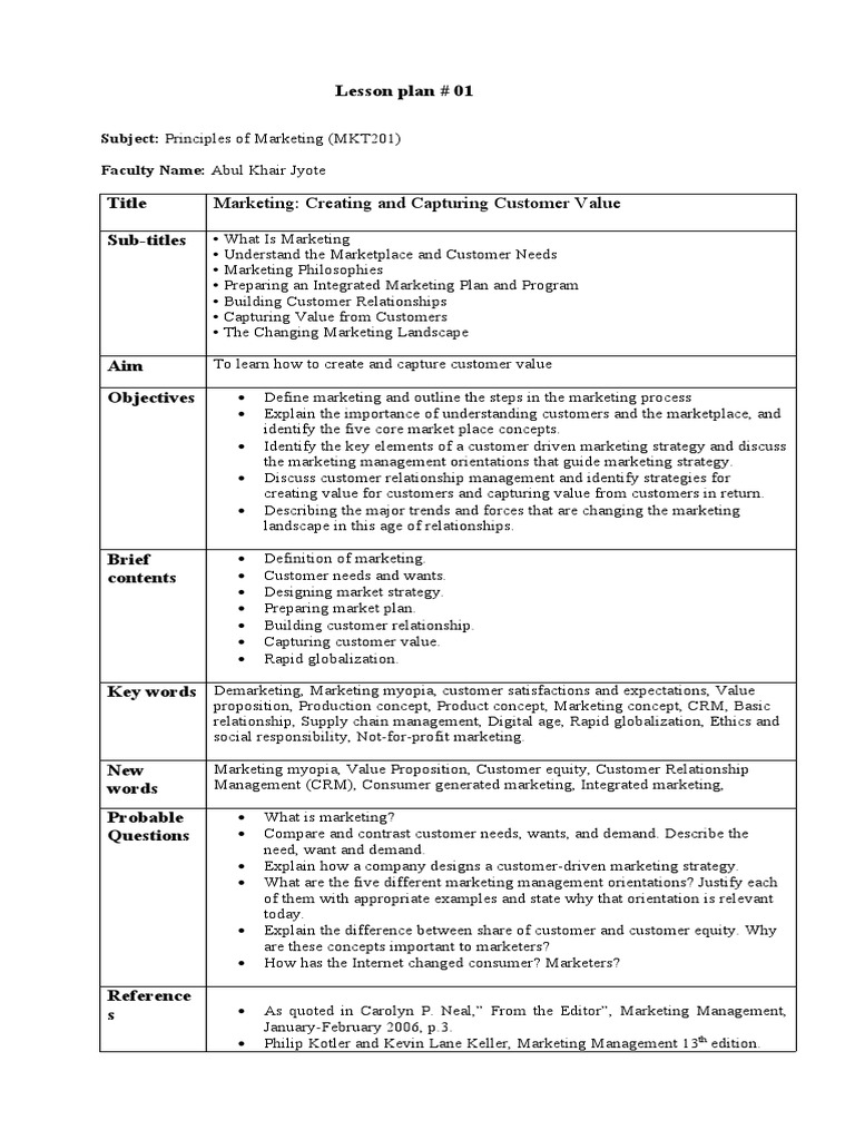 Marketing: Creating Customer Value | PDF | Customer Relationship ...