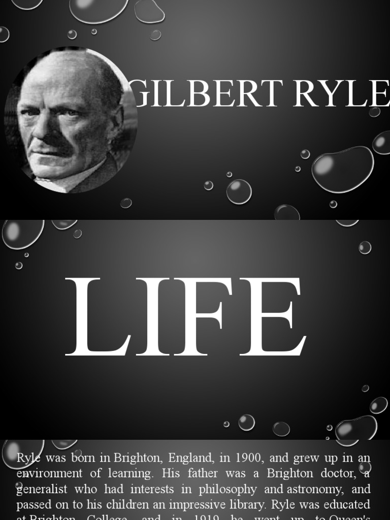 Gilbert Ryle | PDF | Metaphysics | Philosophical Theories
