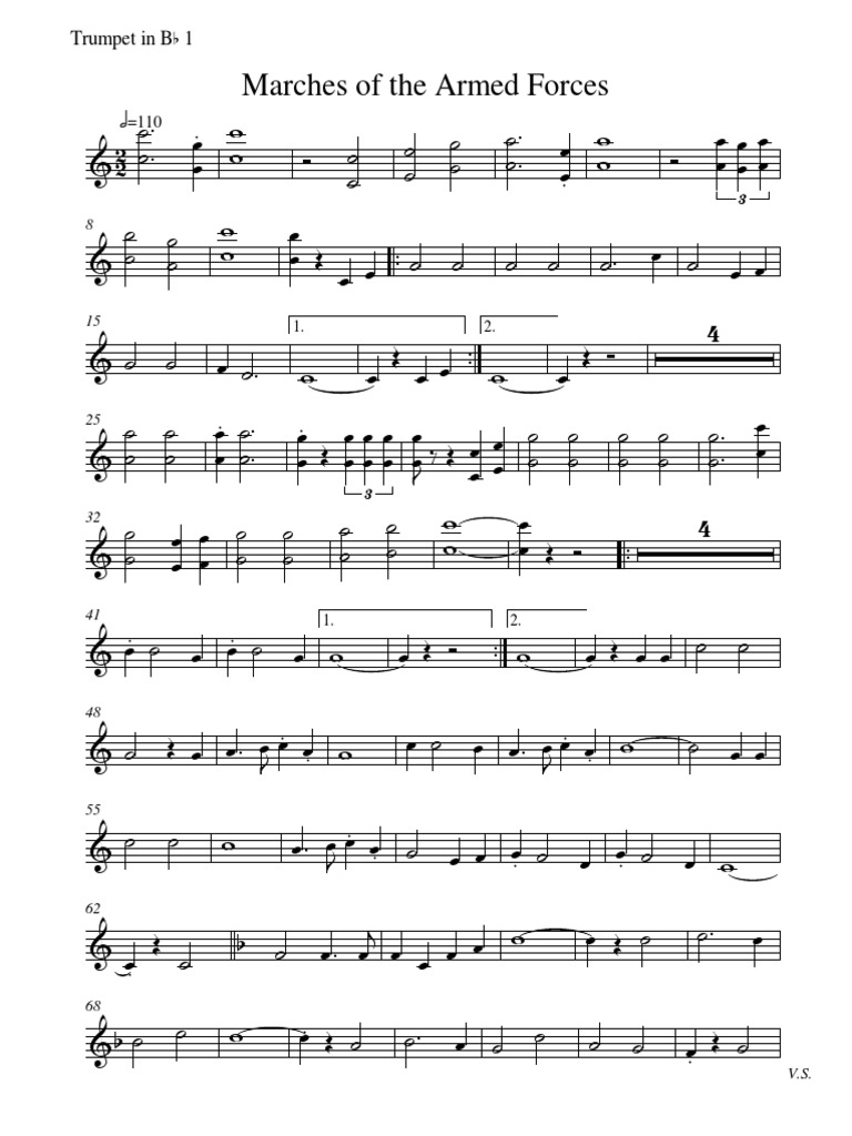 Marches of The Armed Forces Trumpet 1 PDF | PDF