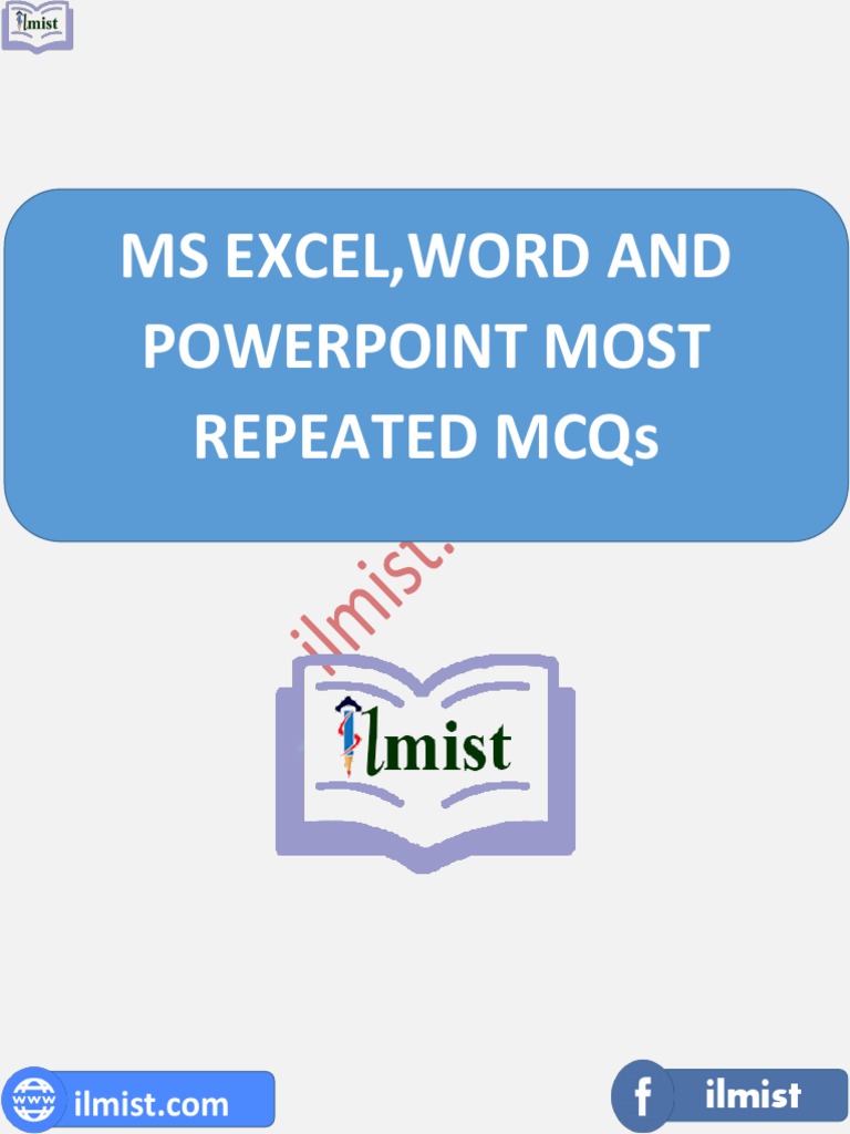 MS Excel Word Powerpoint MCQs | PDF | Microsoft Excel | Microsoft Word