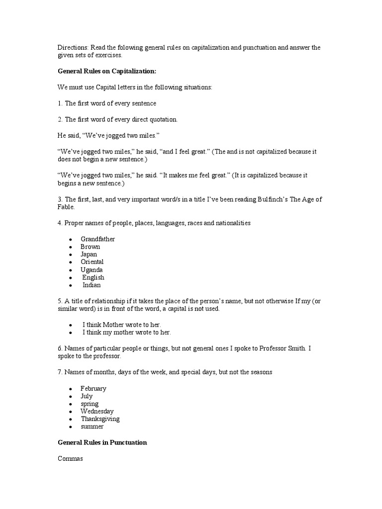 Grammar and Punctuation | Download Free PDF | Punctuation | Comma