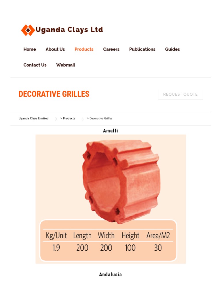 Decorative Grilles - Uganda Clays Limited PDF | PDF