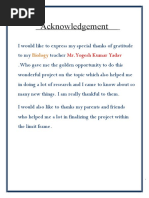 Acknowledgement For Chemistry Project | PDF | Art