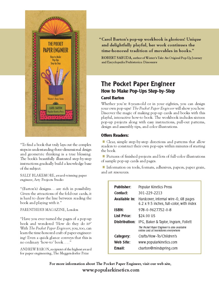Step-by-Step Pop-Up Book Design Guide | PDF | Books | Publishing