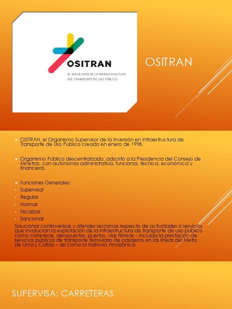 OSITRAN | PDF | Aeropuerto | Transporte