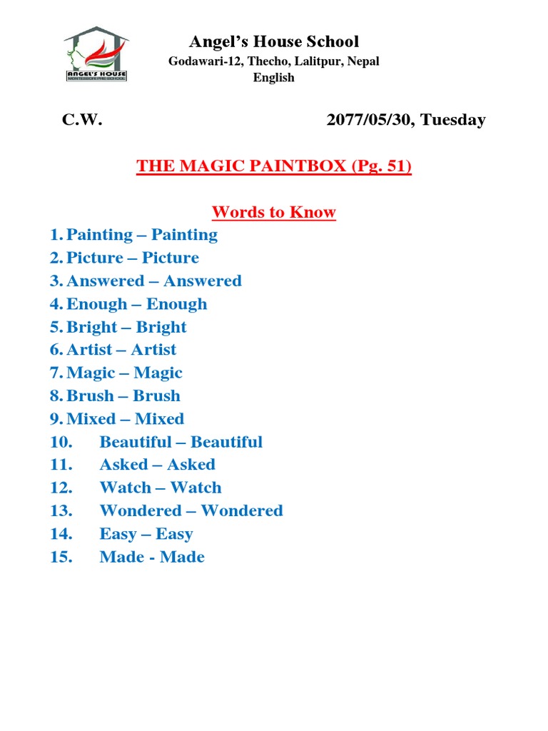 The Magic Paintbox Story | PDF