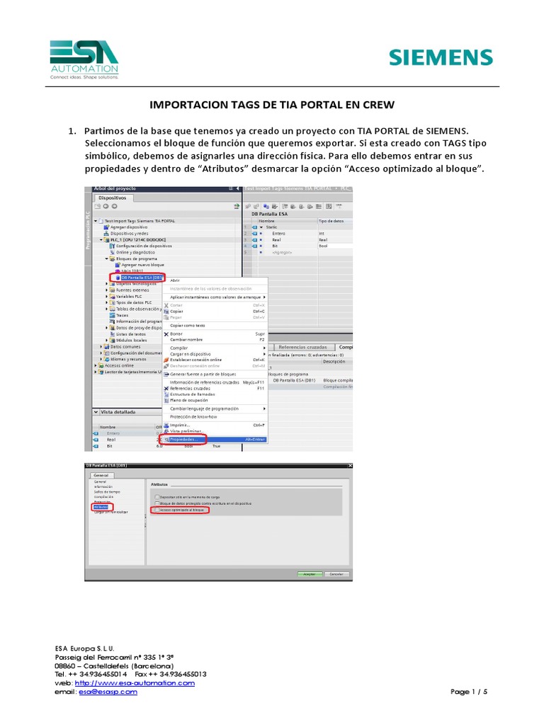 IMPORT EXPORT TAGS TIA PORTAL en CREW | PDF | Informática | Software