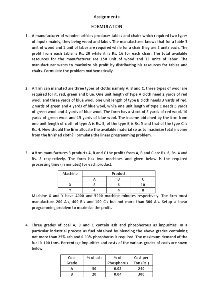 1 Formulation - Assignment | PDF | Gasoline | Petroleum