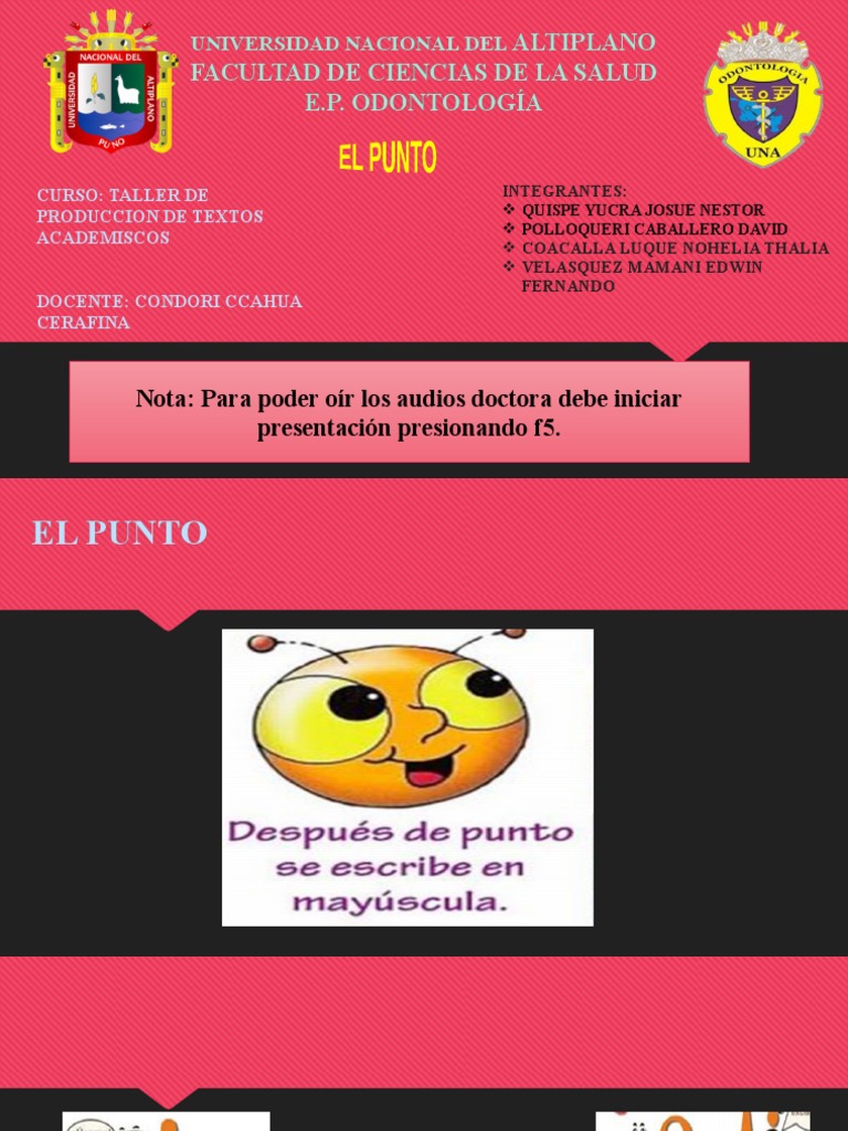 EL - PUNTO (1) .PPTX 1 | PDF | Coma | Símbolos tipográficos