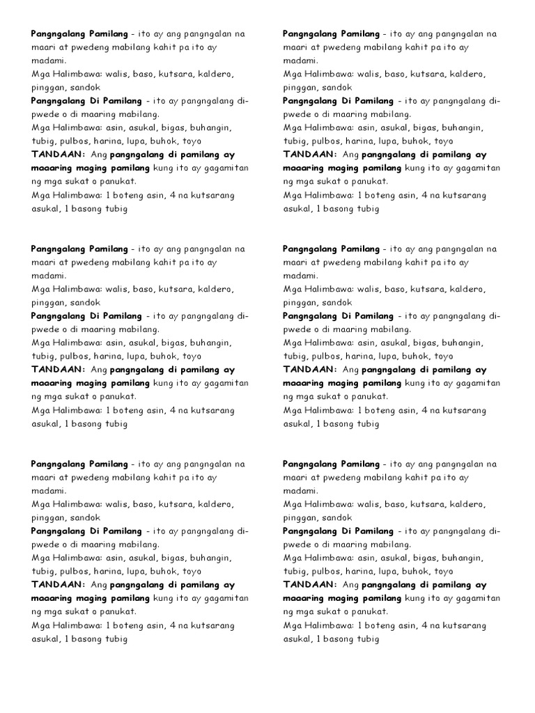 Pangngalang Pamilang | PDF