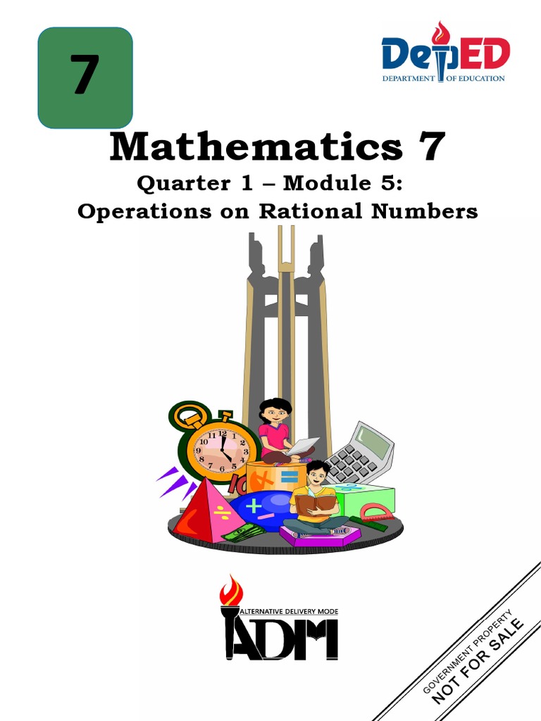 Math7 - q1 - Mod5 - Operations On Rational Numbers - v3b PDF | PDF ...