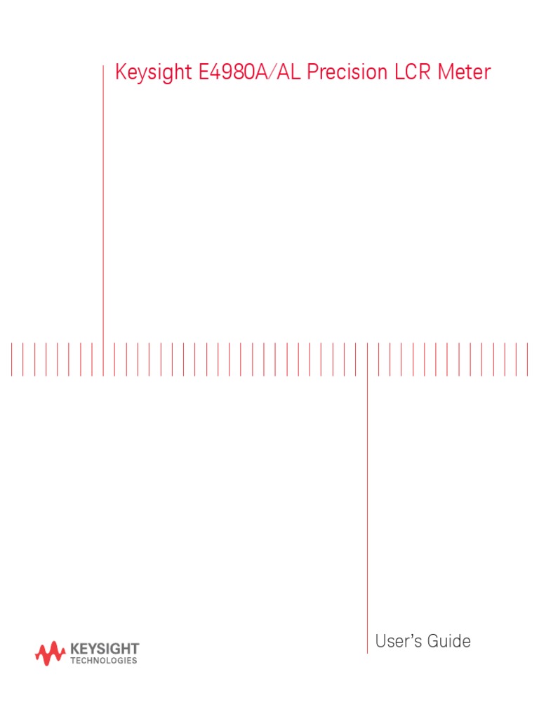 Keysight E4980A/AL Precision LCR Meter: User's Guide | PDF | License ...