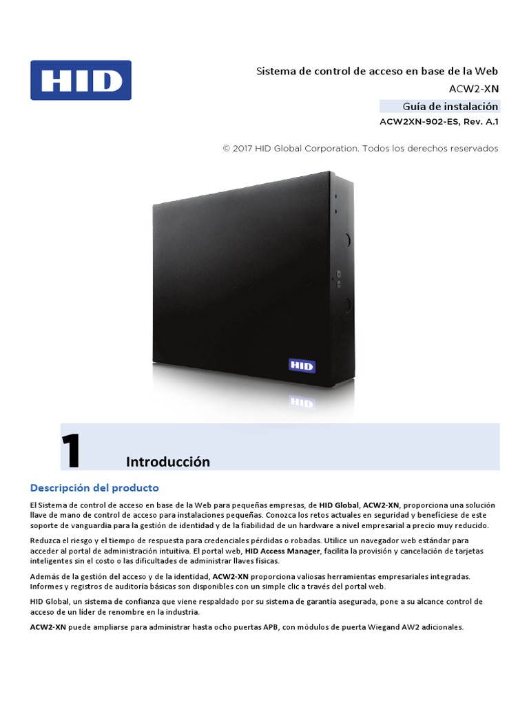 HID ACW2-XN Installation Guide ES - Guía de Instalación | PDF ...