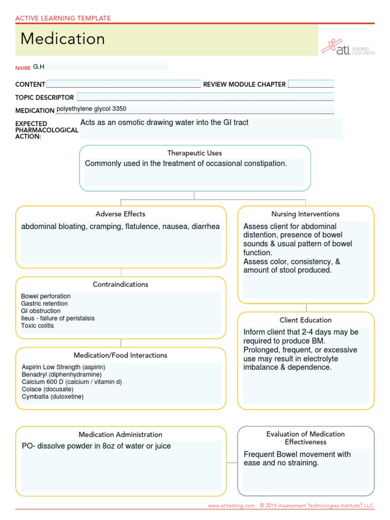 Medication - ALT-Template Polythene Glycol | Download Free PDF ...