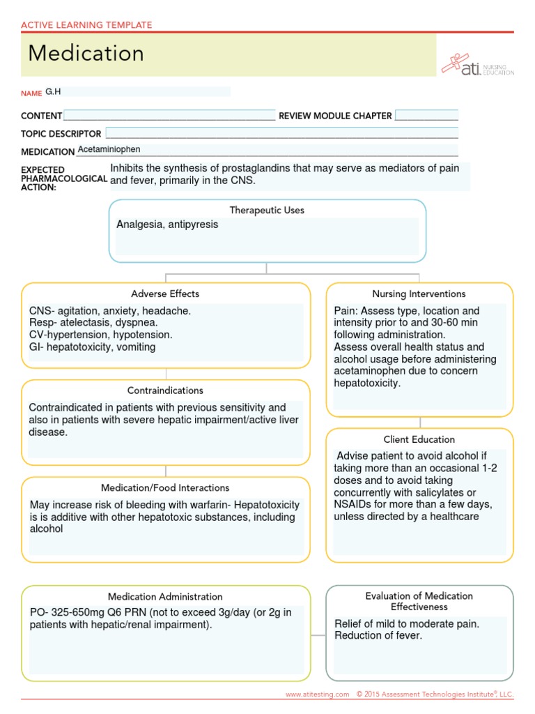 Medication - ALT-Template - Acetaminiophen | PDF | Nonsteroidal Anti ...