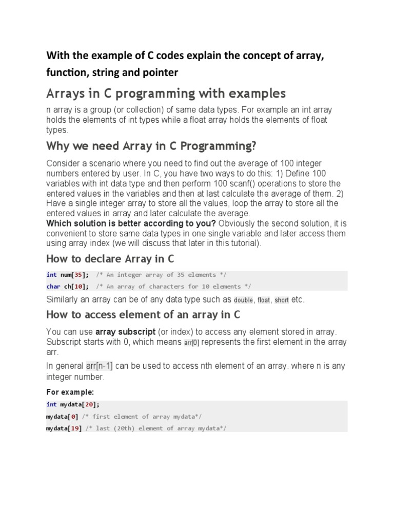 Cse 121 Structured Programming Language Eve Shornaa Pdf