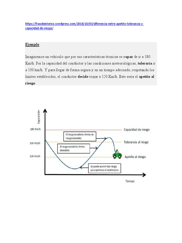 Ejemplo Tolerancia Versus Apetito Del Riesgo | PDF