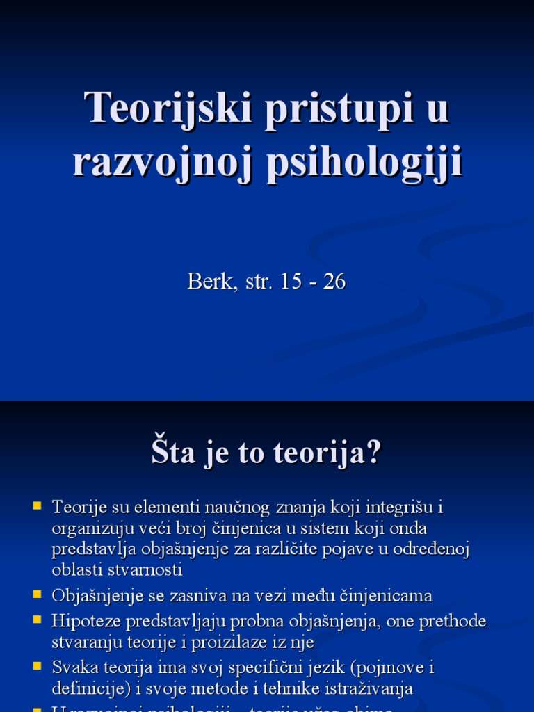 Teorijski Pristupi RP | PDF