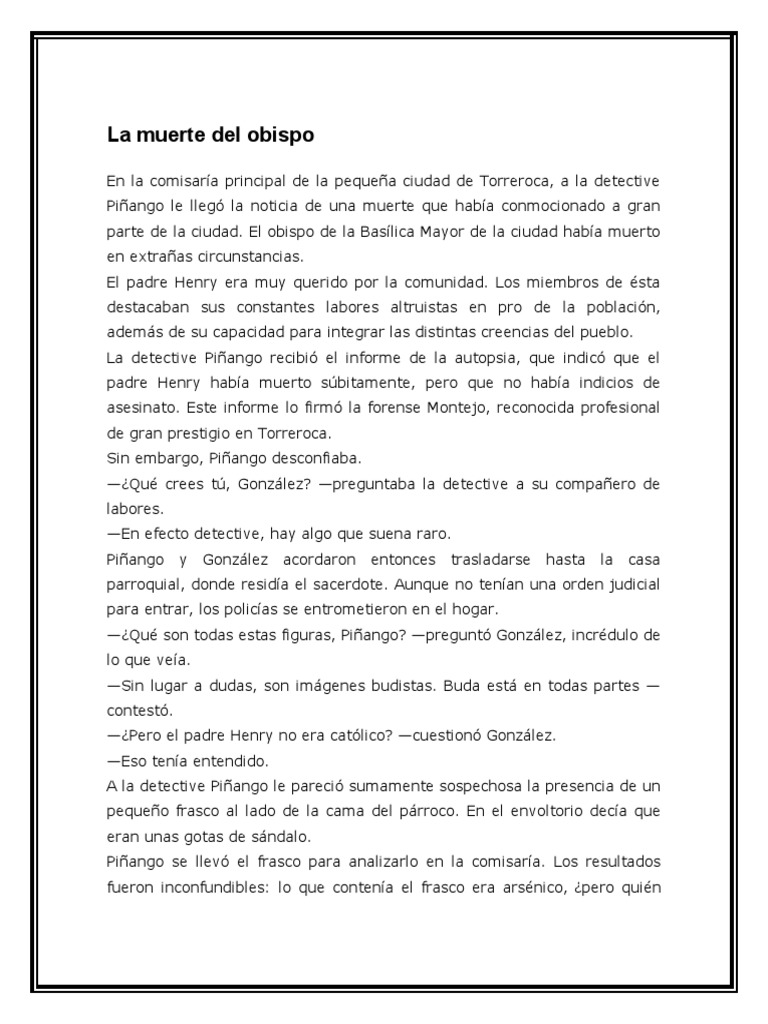 La Muerte Del Obispo Descargar Gratis Pdf Marte Gatos