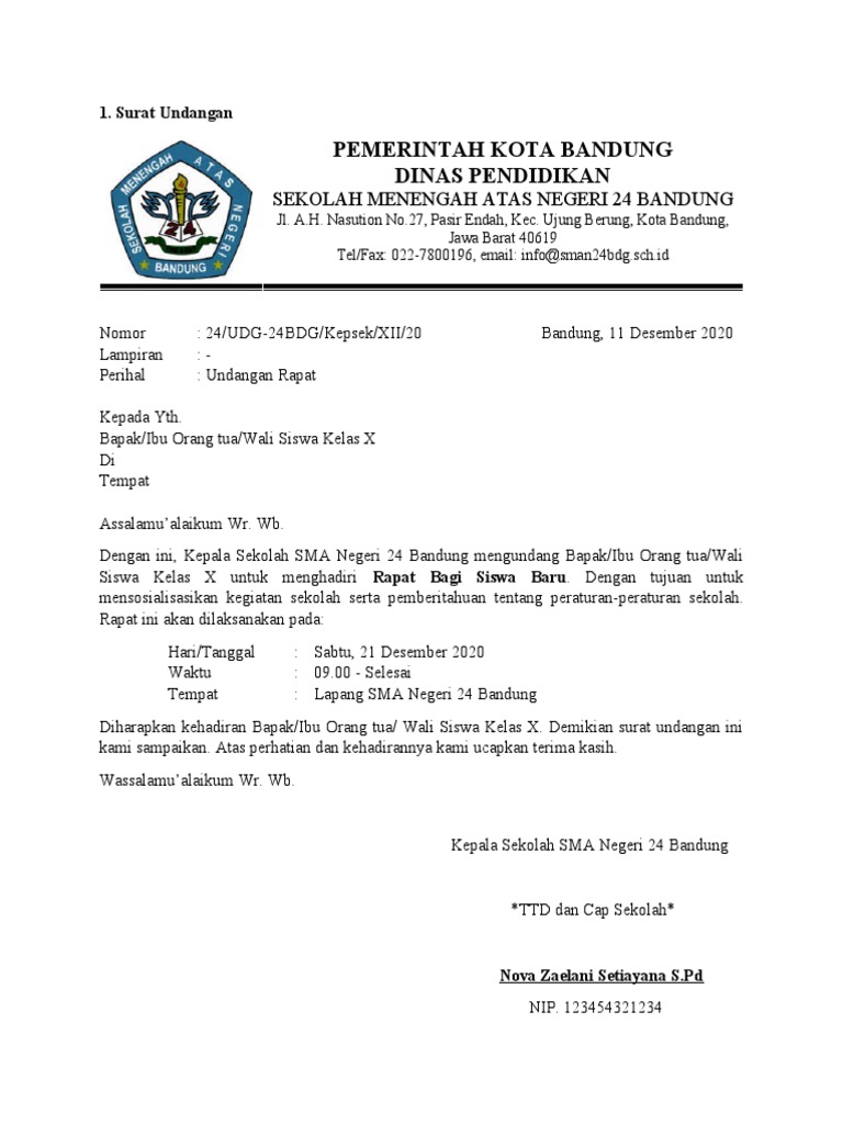 Surat Sekretaris | PDF | Karier & Perkembangan