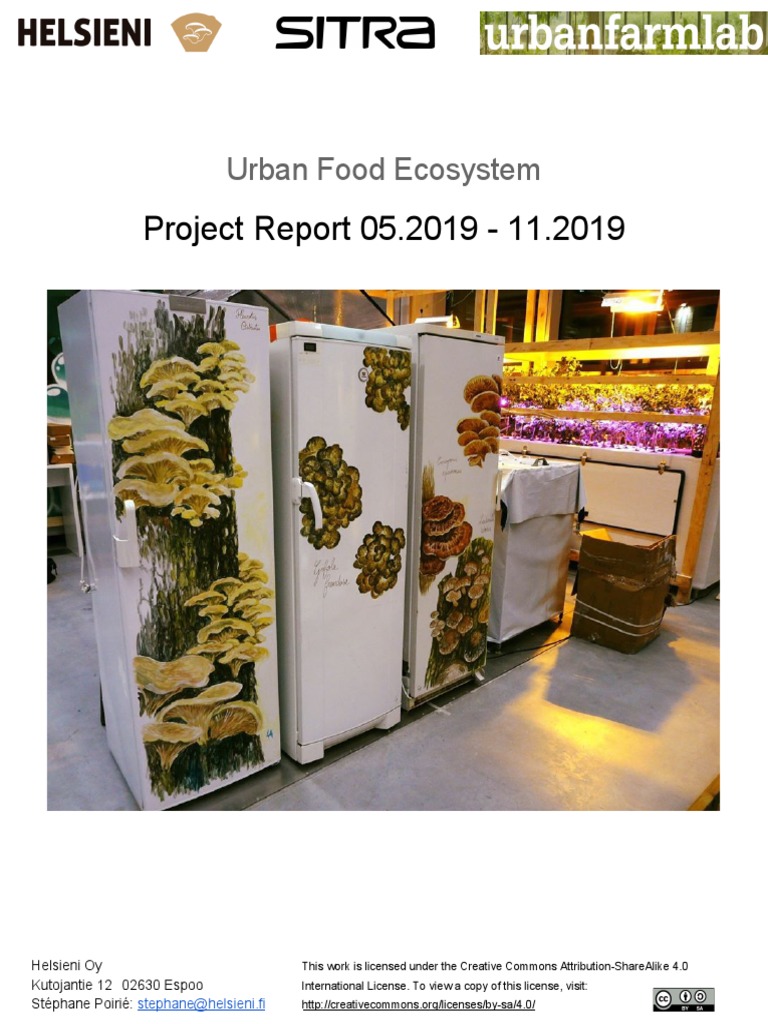 Helsieni Urban Food Ecosystem Report | PDF | Sales | Foods