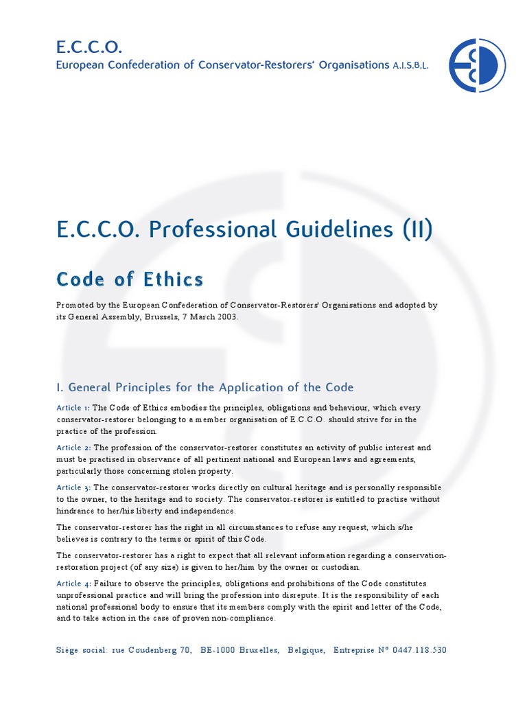 ECCO Professional Guidelines II | PDF | Cultural Heritage | Justice