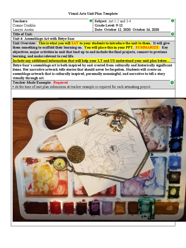 Betye Saar Assemblage Unit Plan | Download Free PDF | Narrative ...