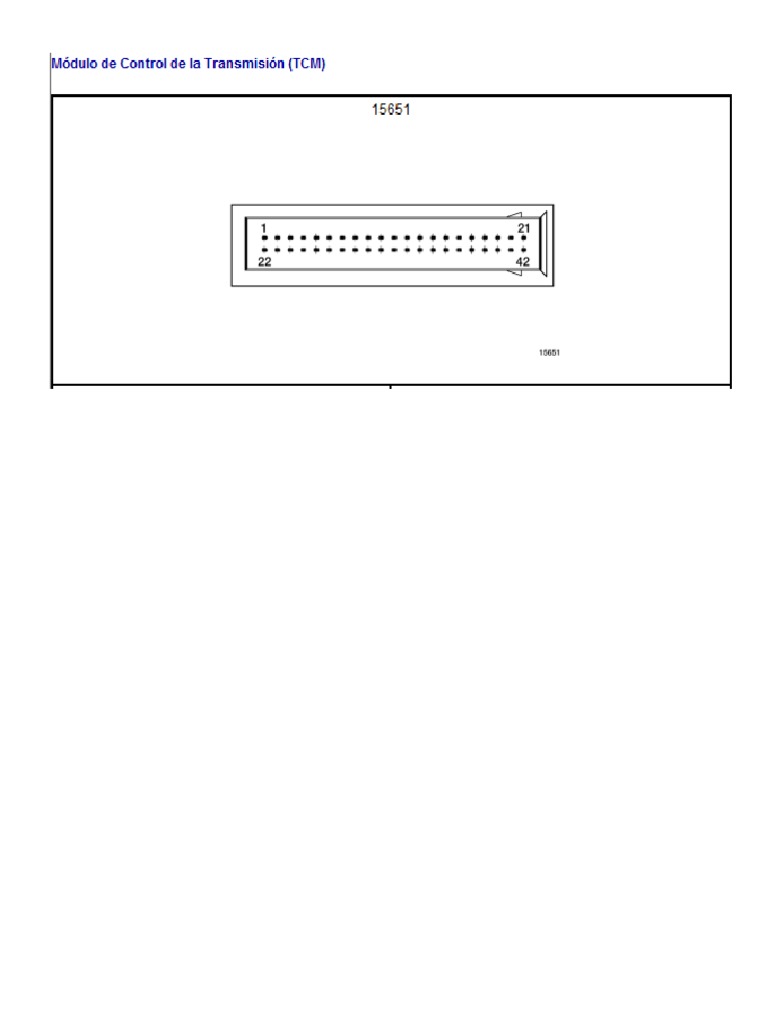 Pinout Caja Conector Chevy c2 42 Pines | PDF