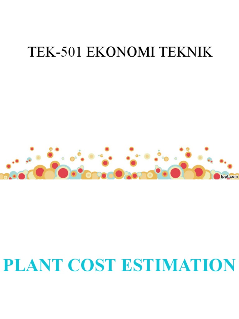 Plant Cost Estimation Guide | PDF | Capital (Economics) | Instrumentation