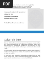 Método Simplex Con Solver Excel | PDF | Programación lineal | Microsoft Excel