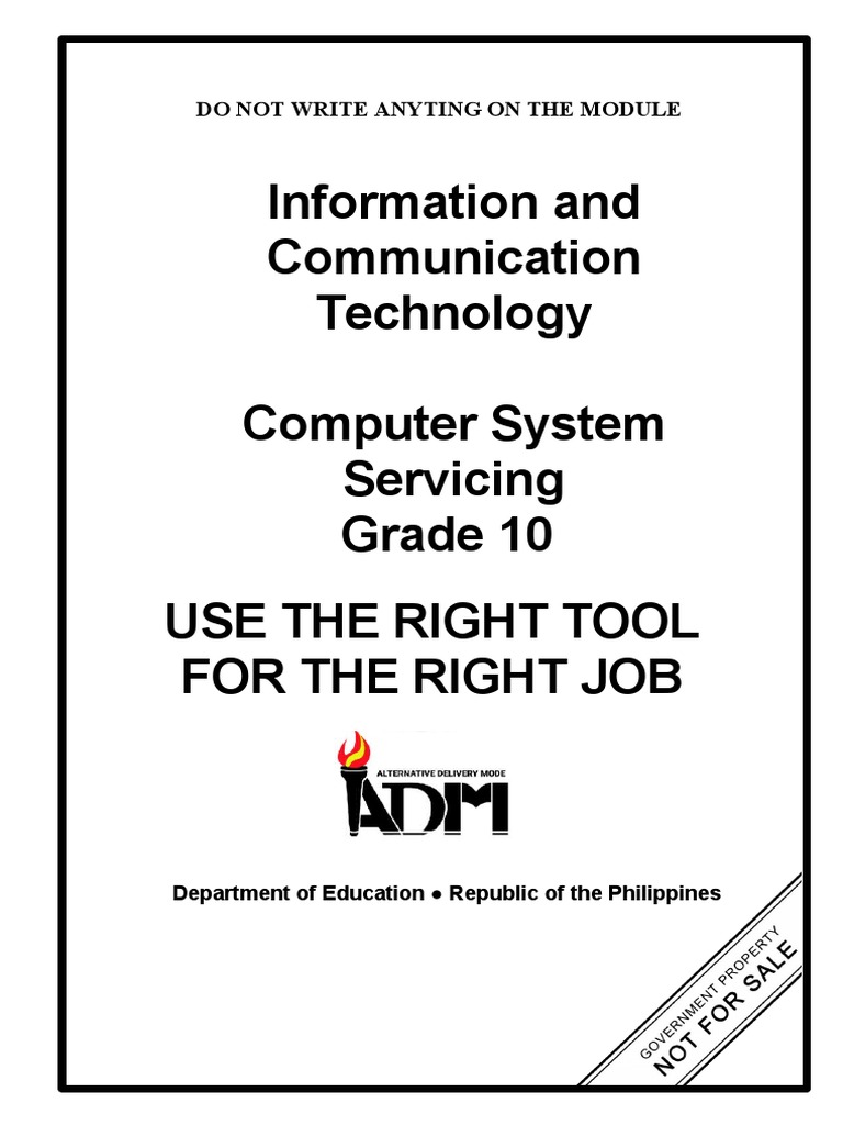 TLE-TE 10 - Q1 - W2 - Mod2 - ICT CSS | PDF | Screw | Electrostatic Discharge