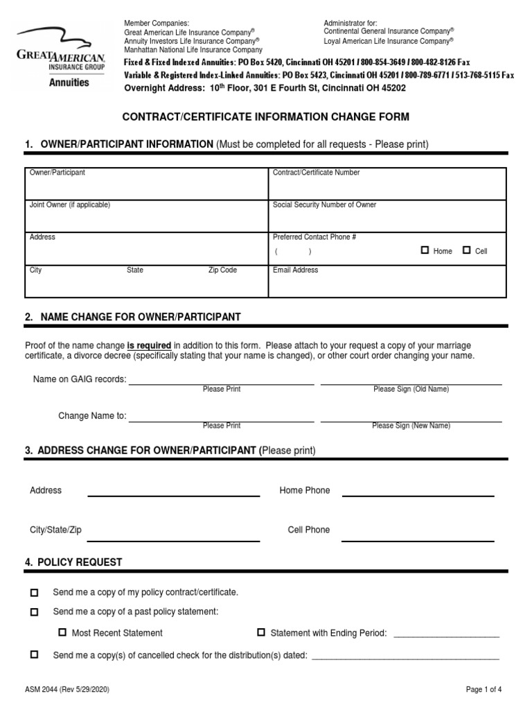 Great American: FORM TO FILL OUT | PDF | Withholding Tax | Limited ...