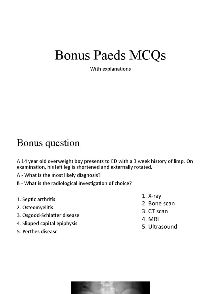Bonus Paeds MCQs With Explanations | PDF | Diseases And Disorders ...
