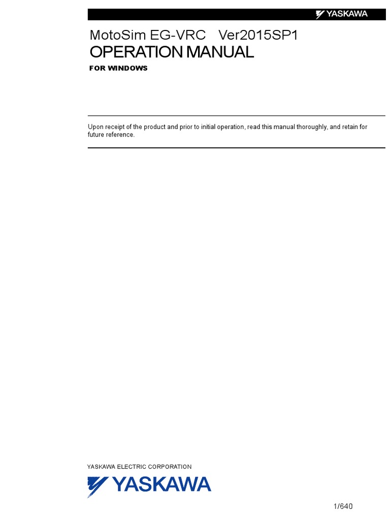 MotoSim EG VRC | PDF | Menu (Computing) | Computer Monitor