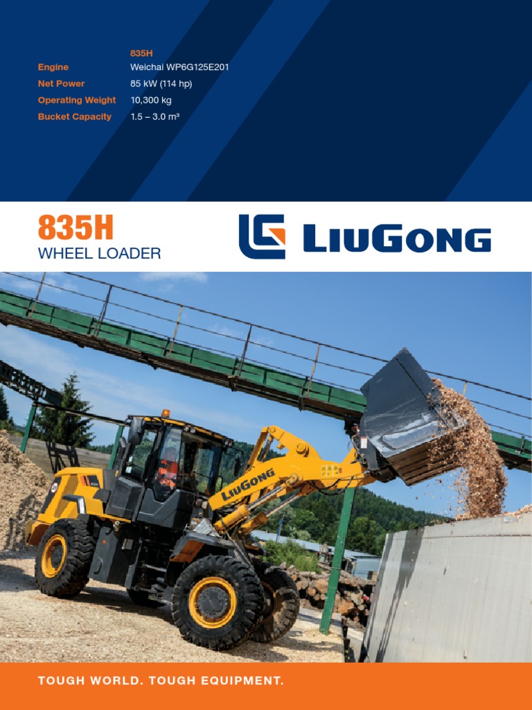 LiuGong 835H Wheel Loader Specs | PDF | Transmission (Mechanics) | Turbocharger