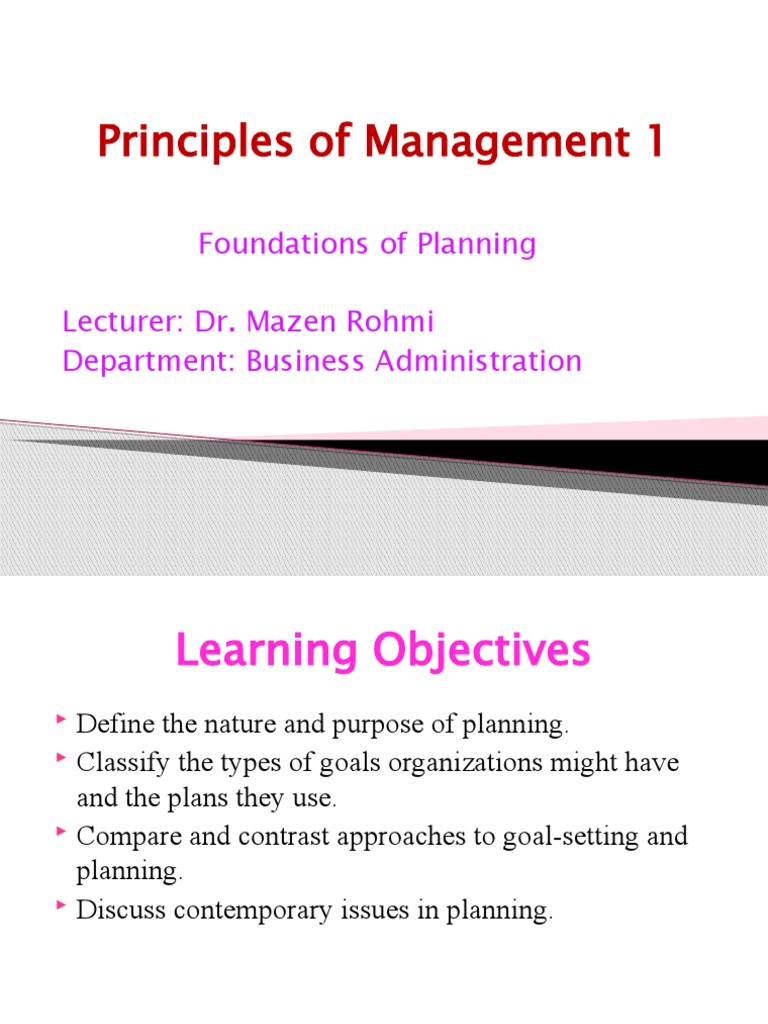 Chapter 2 Planning | PDF | Goal Setting | Goal