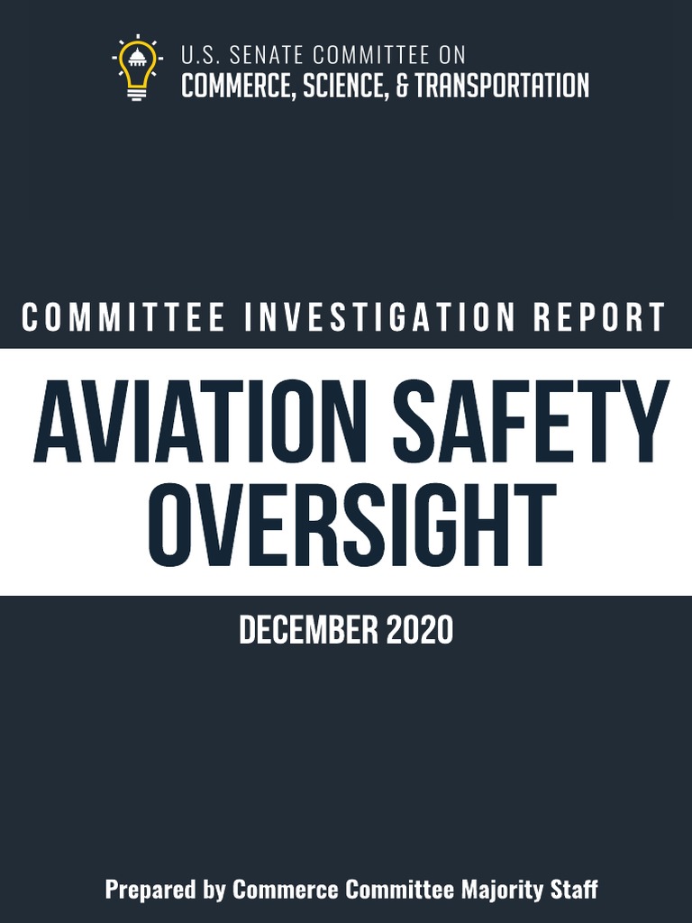 Committee Investigation Report - Aviation Safety Report | PDF | Federal ...