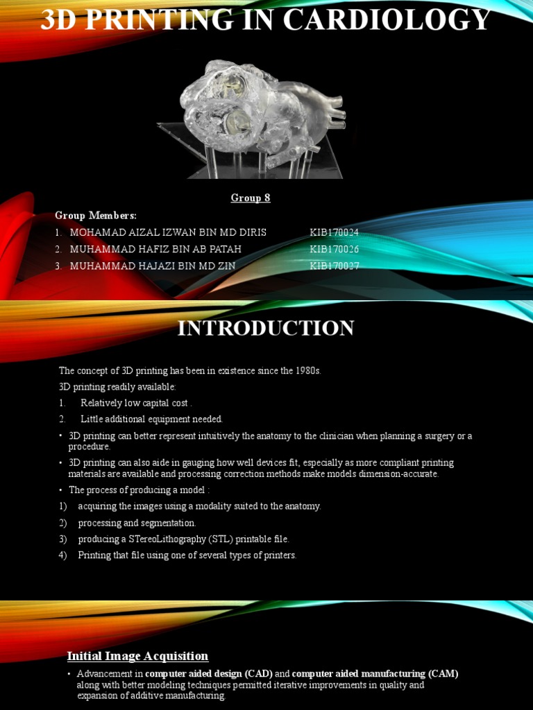 3D Printing Applications in Cardiology | PDF | 3 D Printing | Tissue ...