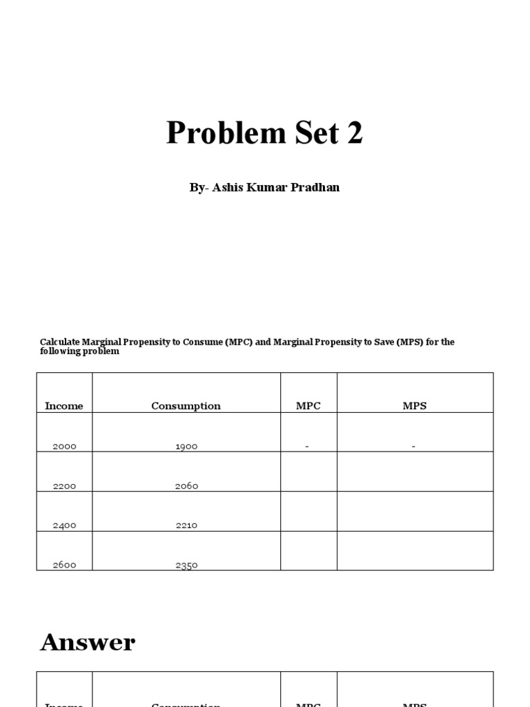 Consumption Problem Set | PDF | Macroeconomics | Economics