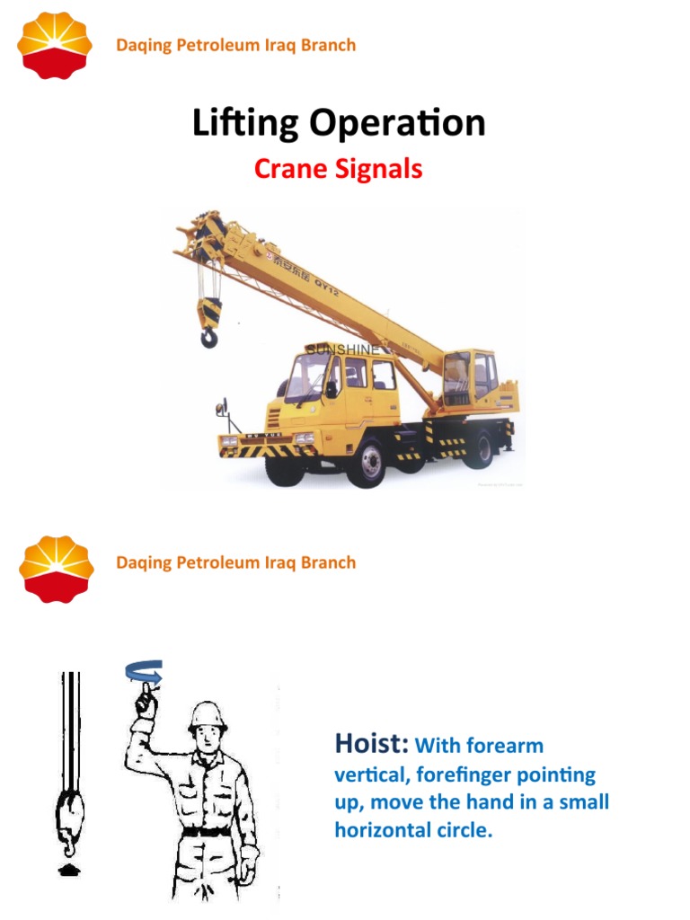 Crane Signals Training | PDF | Arm | Hand