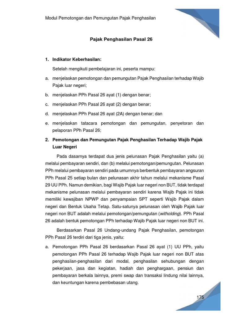 PPH 26 - MODUL PDF | PDF | Pengelolaan Keuangan & Uang