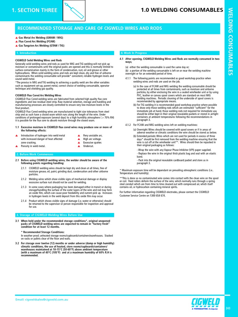 WELDING CONSUMABLES STORAGE AND CARE | PDF | Welding | Construction