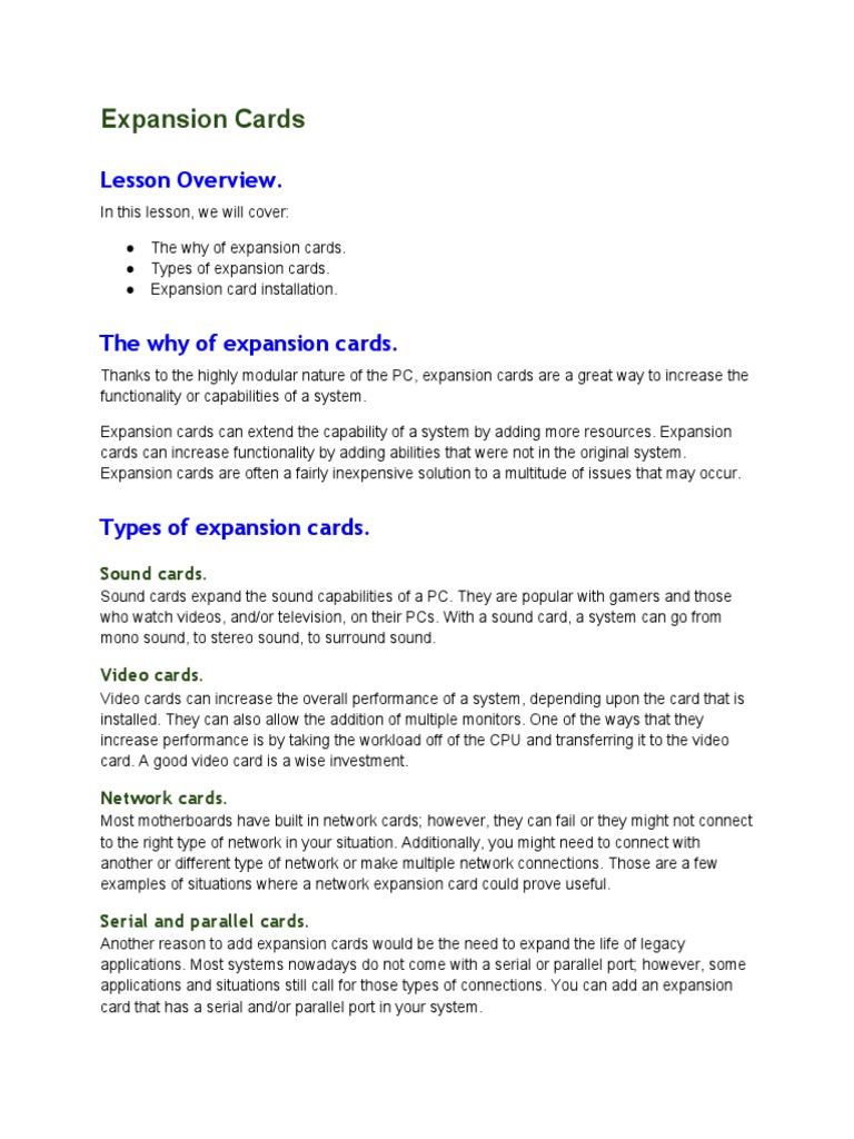 Add Functionality with Expansion Cards | PDF | Usb | Modem