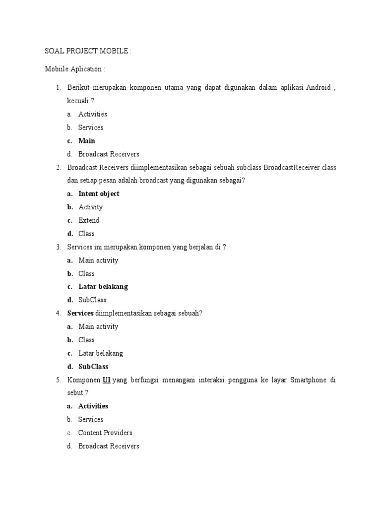 Soal Project Mobile | PDF