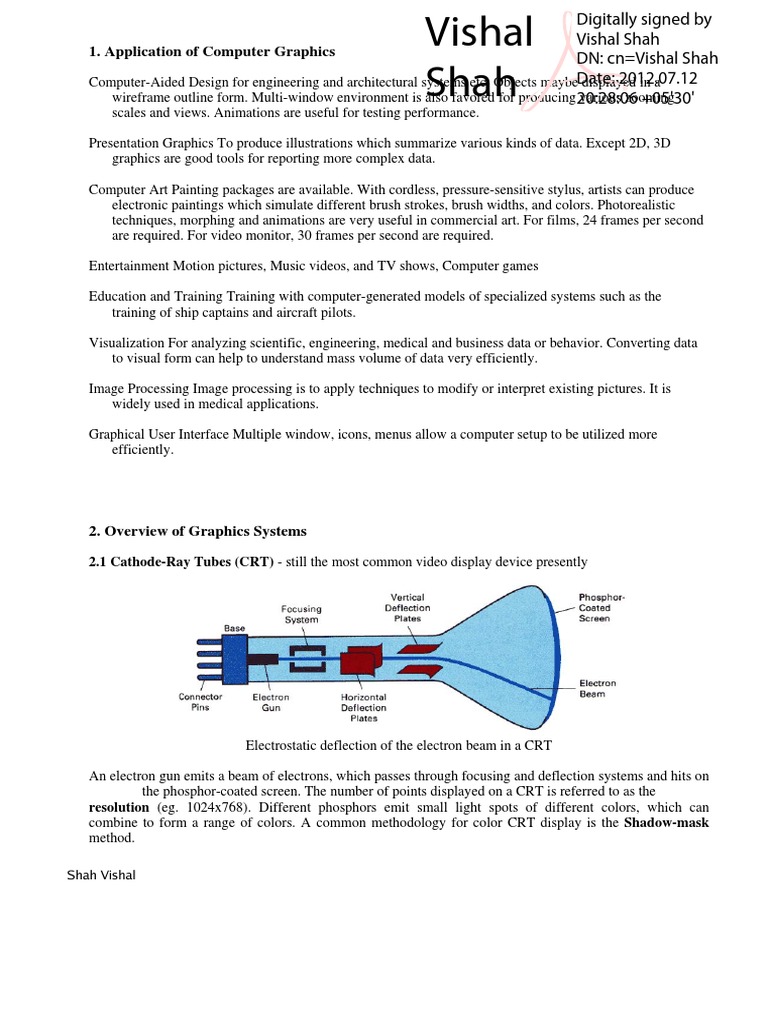 Notes of CG | PDF | Liquid Crystal Display | Printer (Computing)