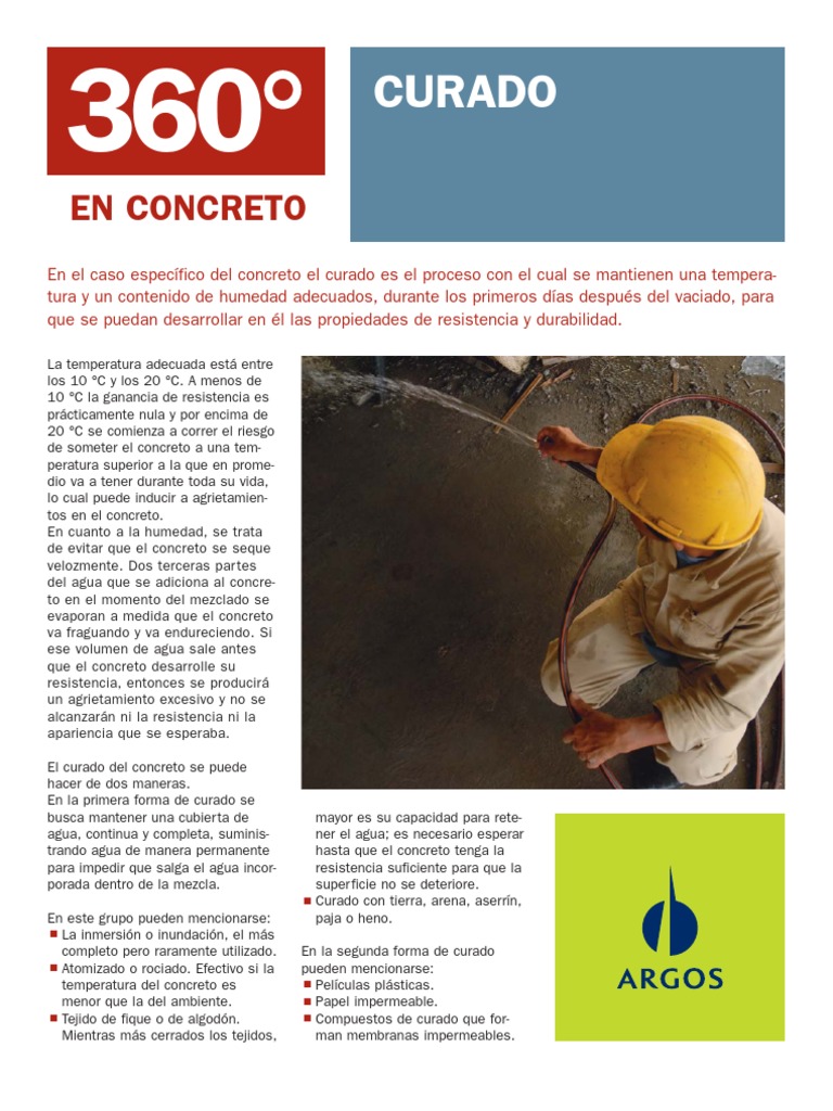 Curado del Concreto: Guía Esencial | PDF | Hormigón | Humedad