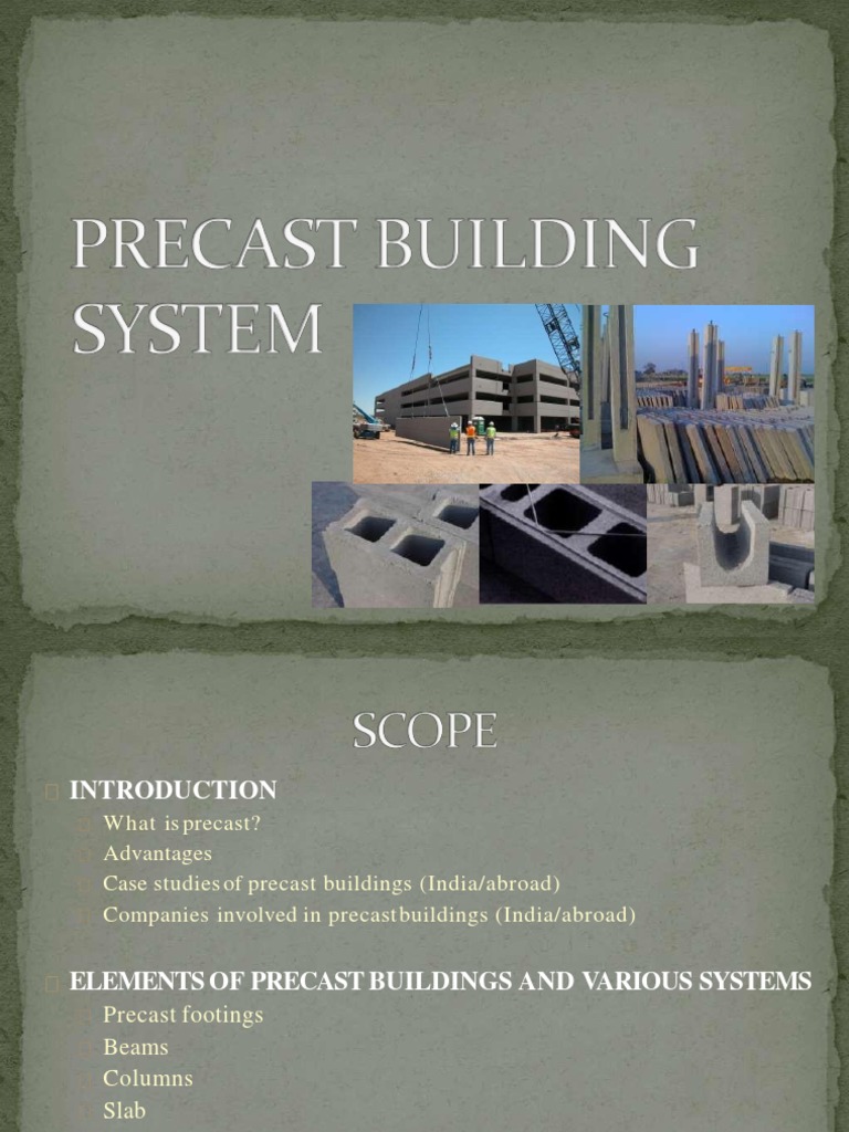 Precast Concrete Building Systems Overview | PDF | Precast Concrete ...