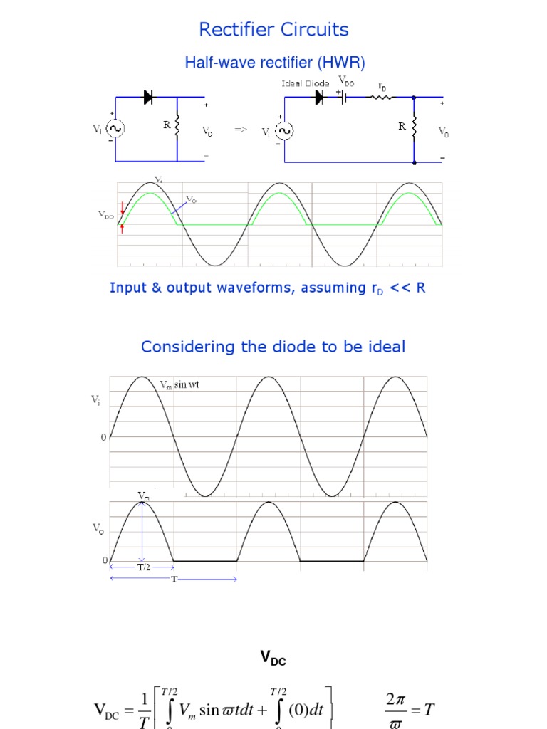 Rectifier (HWR and FWR) | PDF
